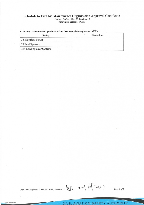 CASA Part 145 Certification | DC Roberts Aircraft